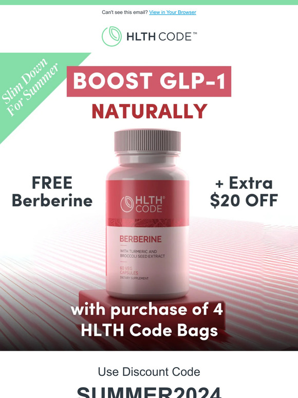 HLTH: Summer Sale (and Free Berberine) Expiring Soon | Milled