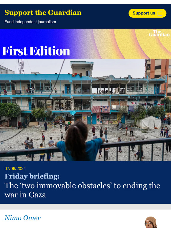 The Guardian: Gaza's 'cycle of horror' | First Edition from the ...