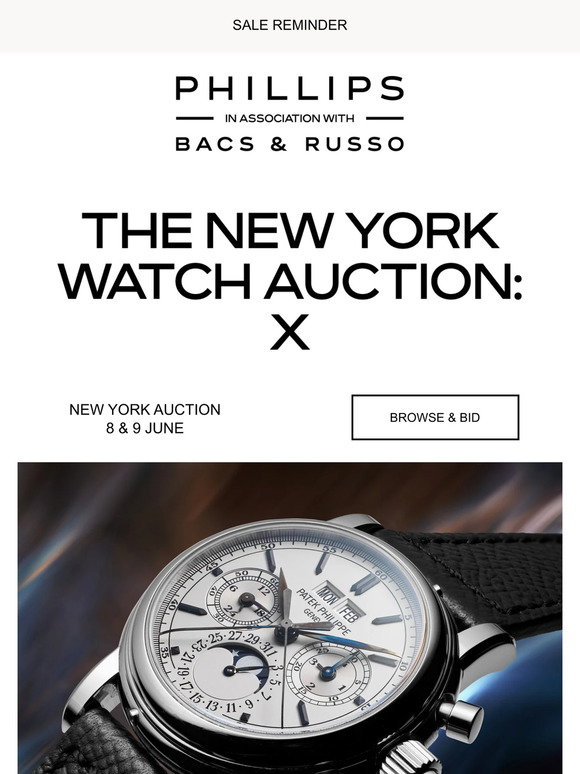 Phillips: Sale Reminder | The New York Watch Auction: X | Milled