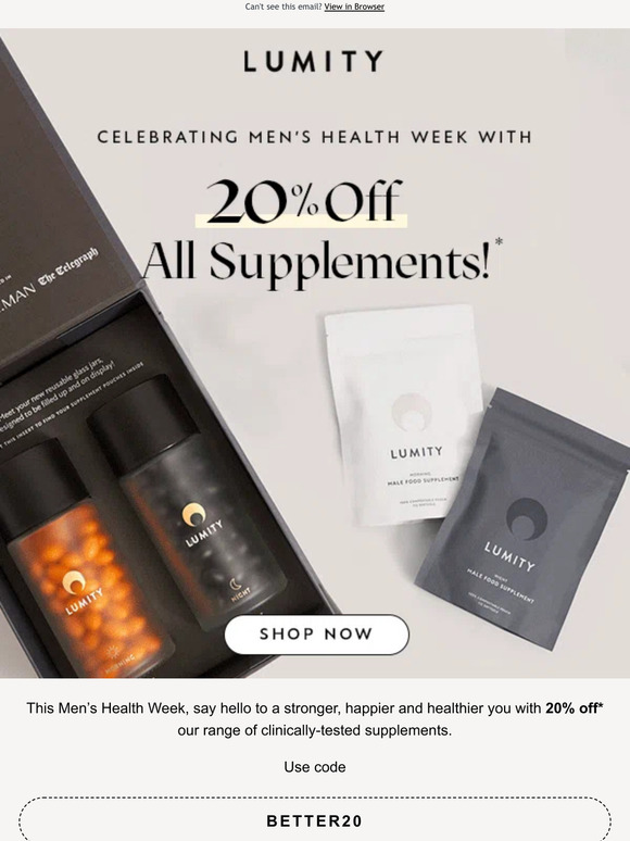 Lumity: Celebrating Men's Health Week | Milled