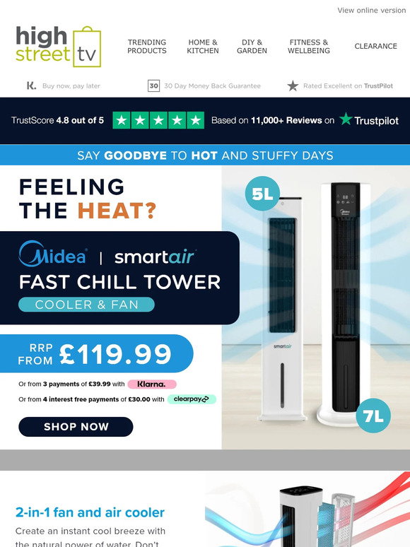 High Street TV: Beat the HEAT with Fast Chill Tower Fan! | Milled