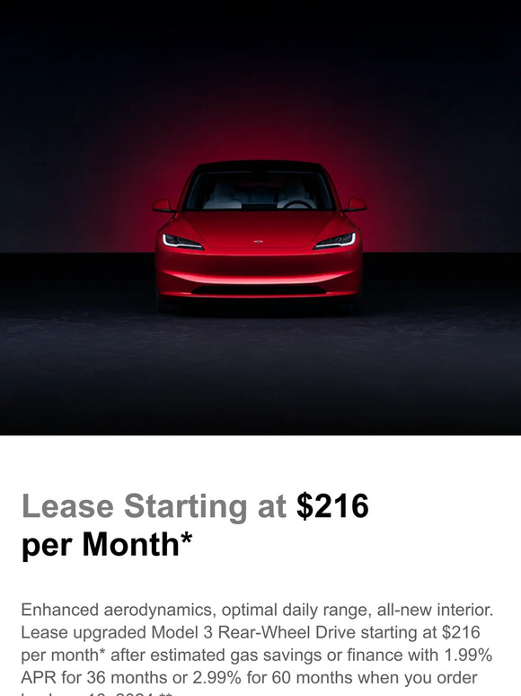 Tesla: Lease Upgraded Model 3 For Less | Milled