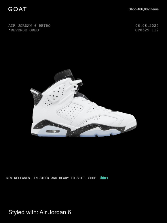 GOAT: [SEED] Just Dropped: Air Jordan 6 Retro 'Reverse Oreo' | Milled