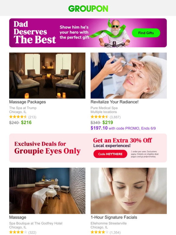 Groupon: Massage Packages and More | Milled