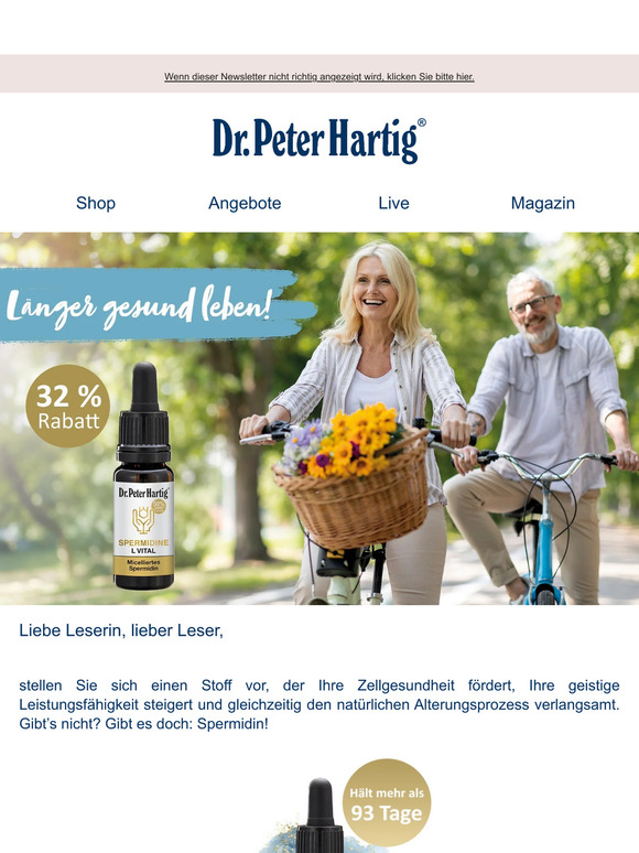 Dr. Peter Hartig: Länger gesund leben mit unserem neuen Spermidine L ...