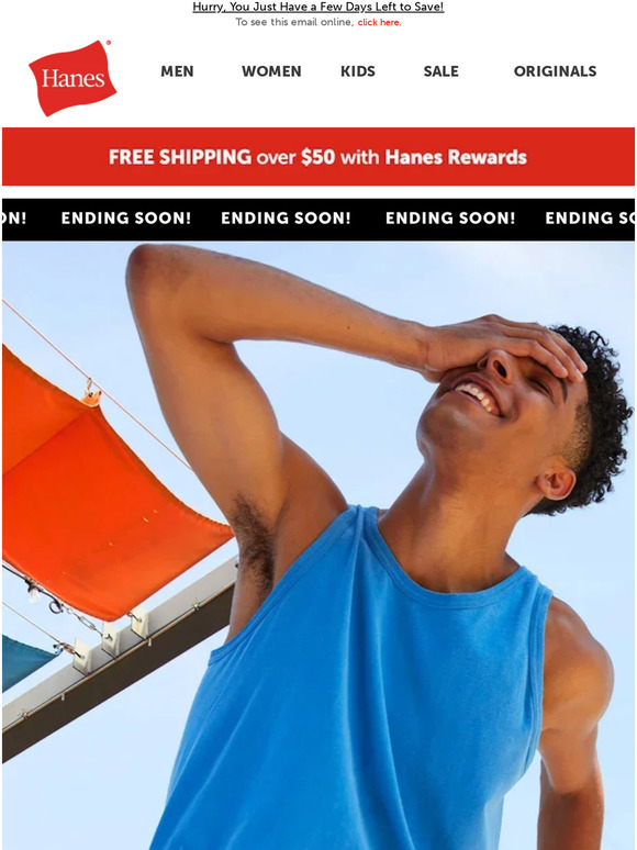 Hanes Email Newsletters: Shop Sales, Discounts, and Coupon Codes