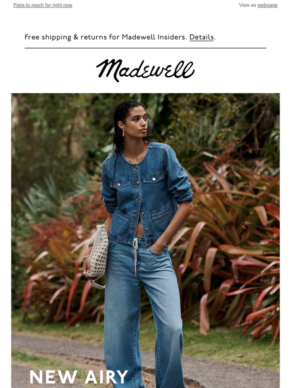 Madewell Email Newsletters: Shop Sales, Discounts, and Coupon Codes