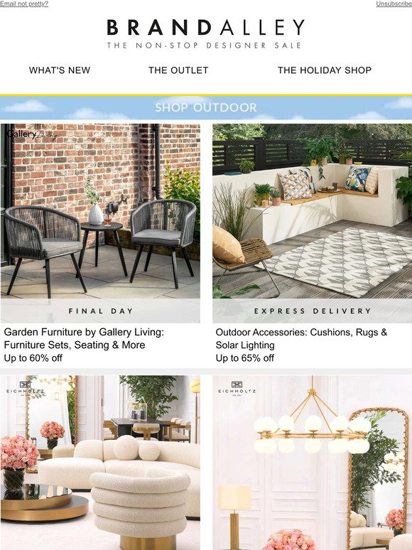 BrandAlley: Gallery Living garden furniture, Eichholtz, The Great Sofa ...