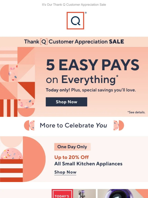 QVC: Today! 5 Easy Pays on Everything | Milled