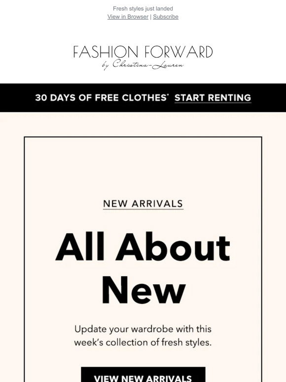 Fashion Forward: Ready for your free month of new looks? | Milled
