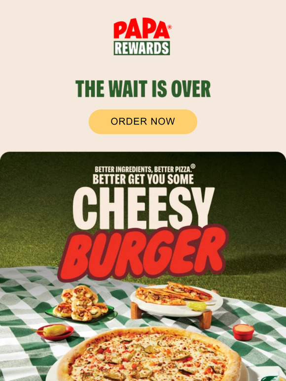Papa Johns: Cheesy Burger Pizza is BACK! 🍔🍕 | Milled