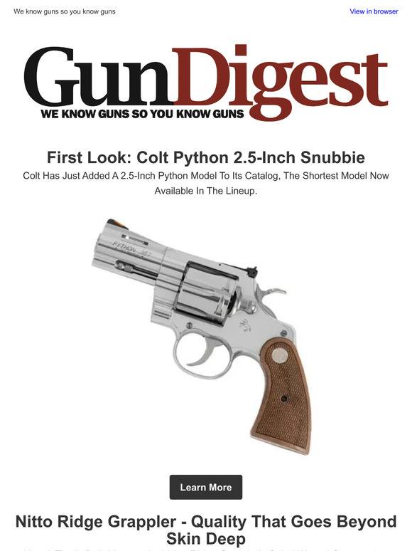 Gun Digest Store: Colt Python 2.5-Inch Snubbie | The .32 ACP Walther ...