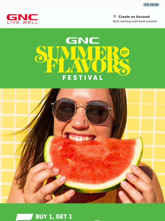 GNC: Soak up the savings! Summer Flavors Festival on now 😎 | Milled