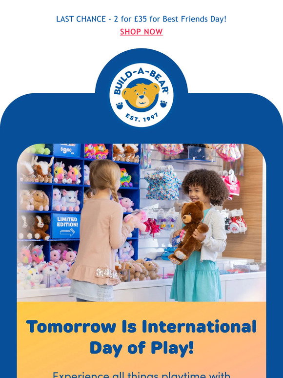 Build-A-Bear: FREE Bear for the First 11 Guests in Stores Tomorrow, 11 ...