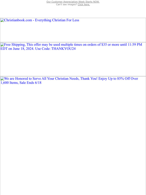 Christianbook: Extra 10% Off + Free Shipping to Say "Thank You" | Milled