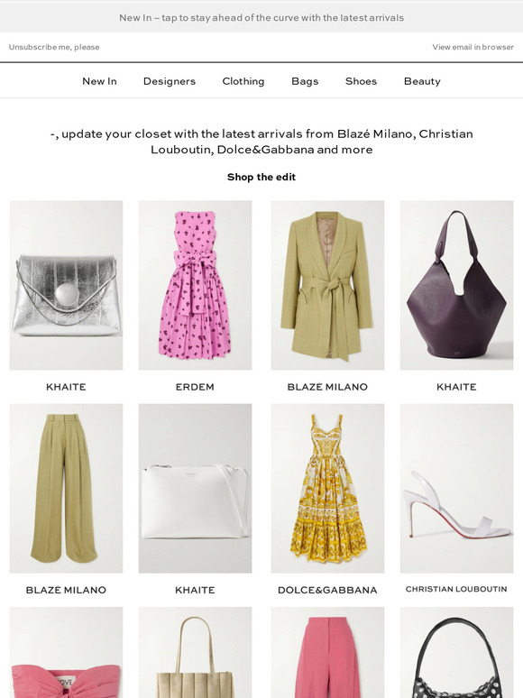 Net-A-Porter: Your Monday refresh | Milled