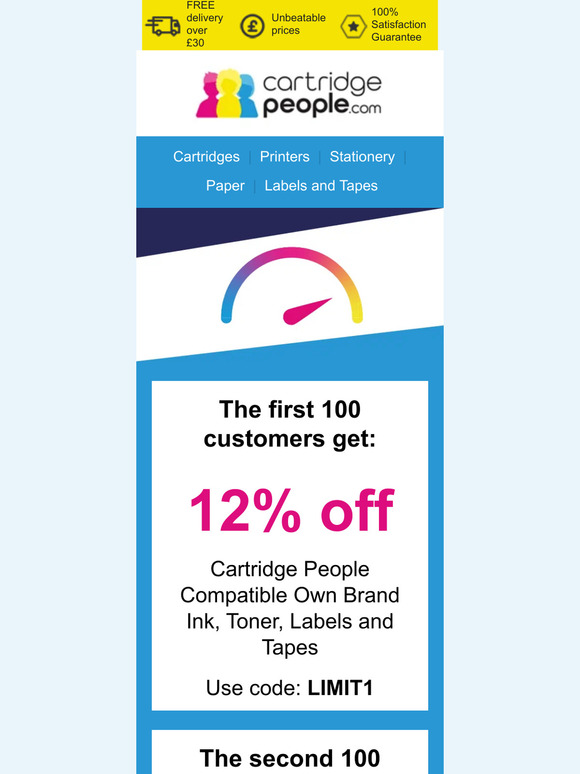 Cartridge People: Limited voucher codes available | Milled