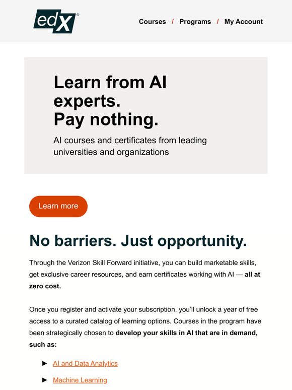 edX: Ready to explore a career in AI, for free? | Milled