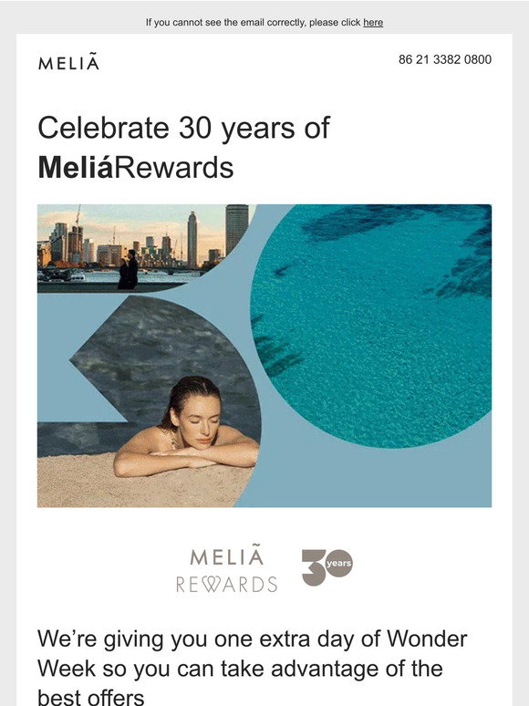 Meliá: We’re offering 1 more day of WONDER WEEK | Milled