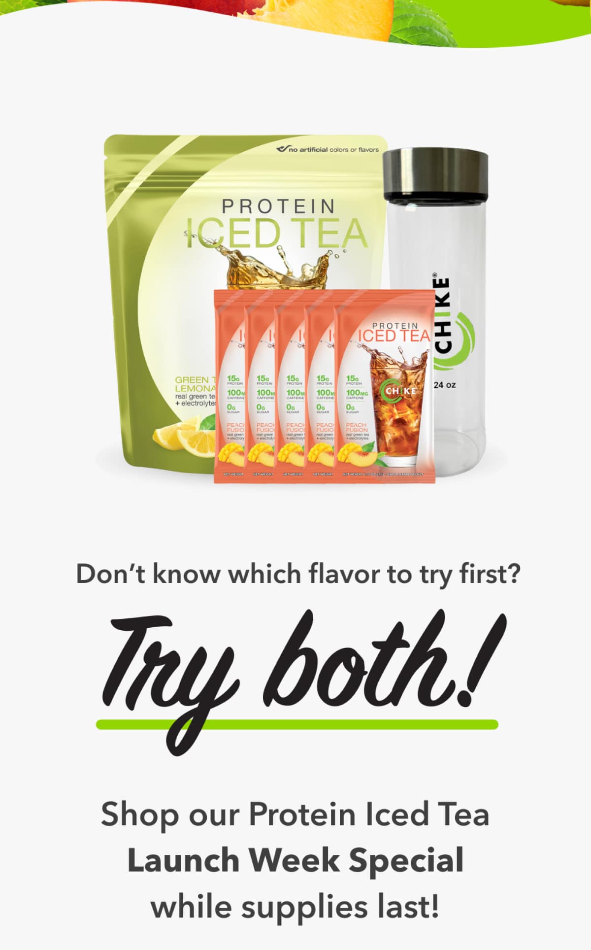 Chike Nutrition: Protein Iced TEA is HERE! 🍑🍋 | Milled