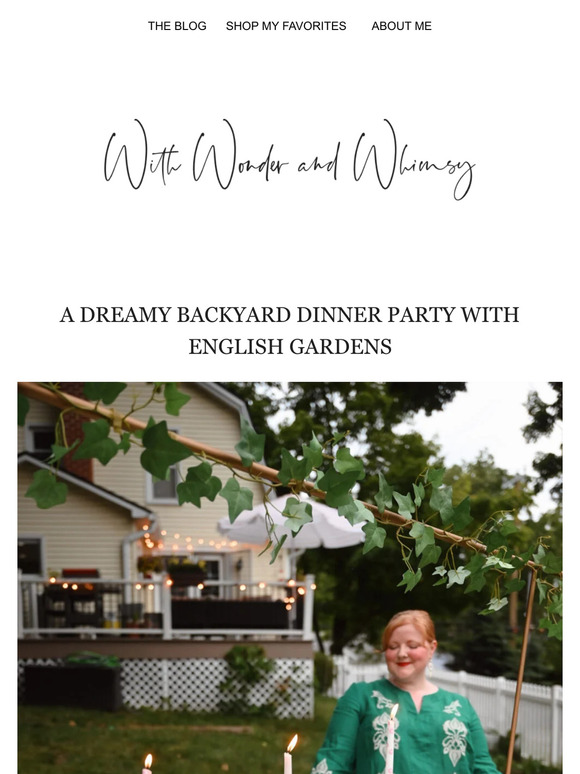 With Wonder and Whimsy: A Dreamy Backyard Dinner Party with English ...
