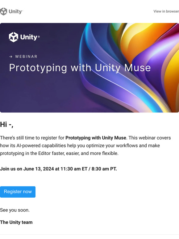 Unity: A can’t-miss webinar: Prototyping with Unity Muse | Milled