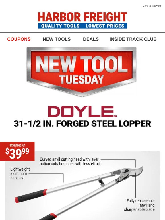 Harbor Freight New Product Alert Milled