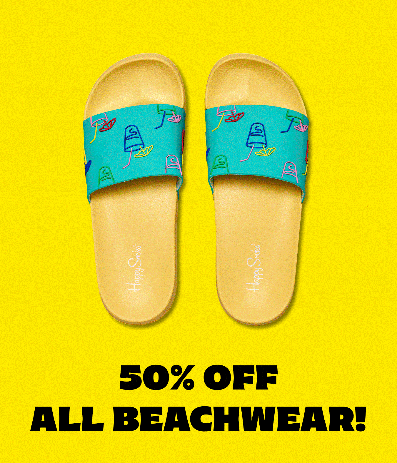 Happy Socks: Swimwear and Pool Sliders, 50% Off! 🌊 | Milled