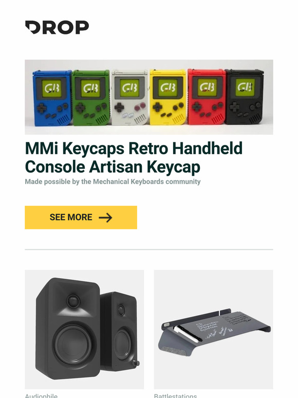 Drop: MMi Keycaps Retro Handheld Console Artisan Keycap, Kanto ORA ...