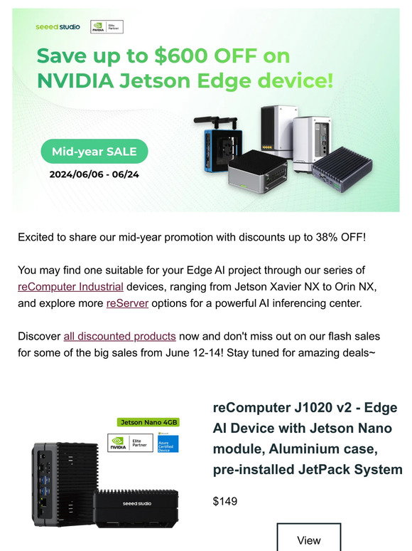 Seeed Studio: 🛒 NVIDIA Jetson-powered AI Server is ON SALE! | Milled