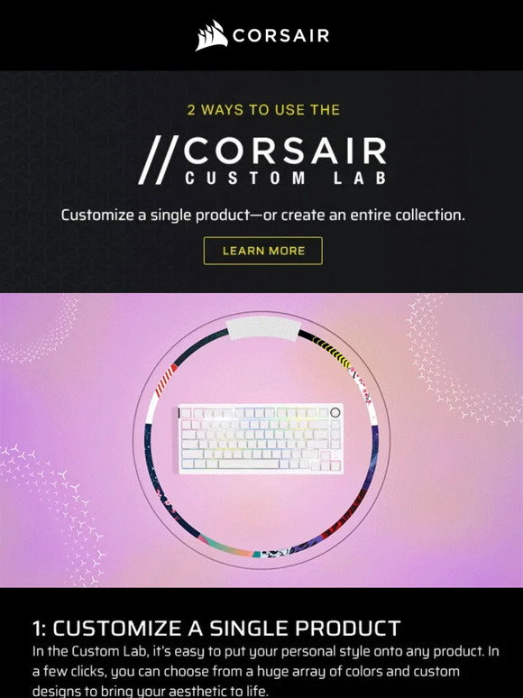 Corsair: Customize One Product—Or An Entire Collection | Milled