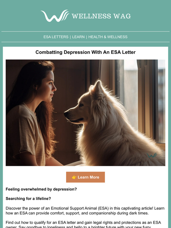 Wellness Wag: How an ESA Letter for Depression Can Change Your Life ...