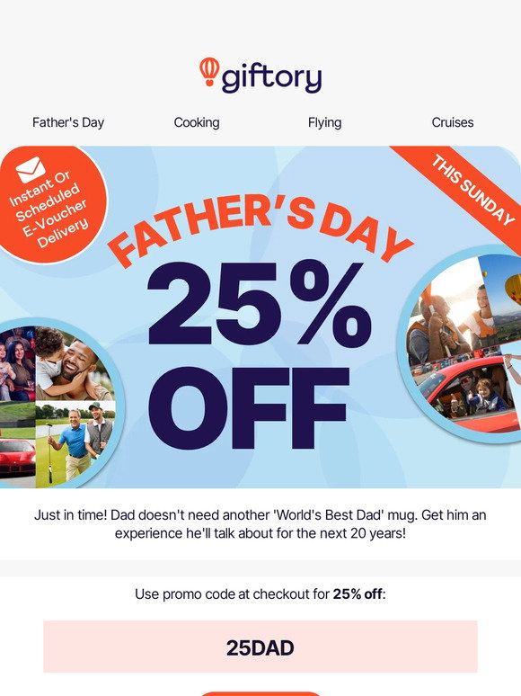Giftory: Father's Day Countdown ⏰ 25% Off - 5 Days To Go! | Milled