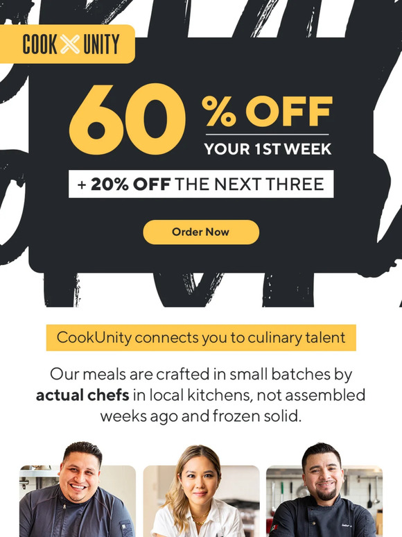 Cook Unity: 🤫 Secret Offer Inside: Unlock 60% OFF CookUnity! | Milled