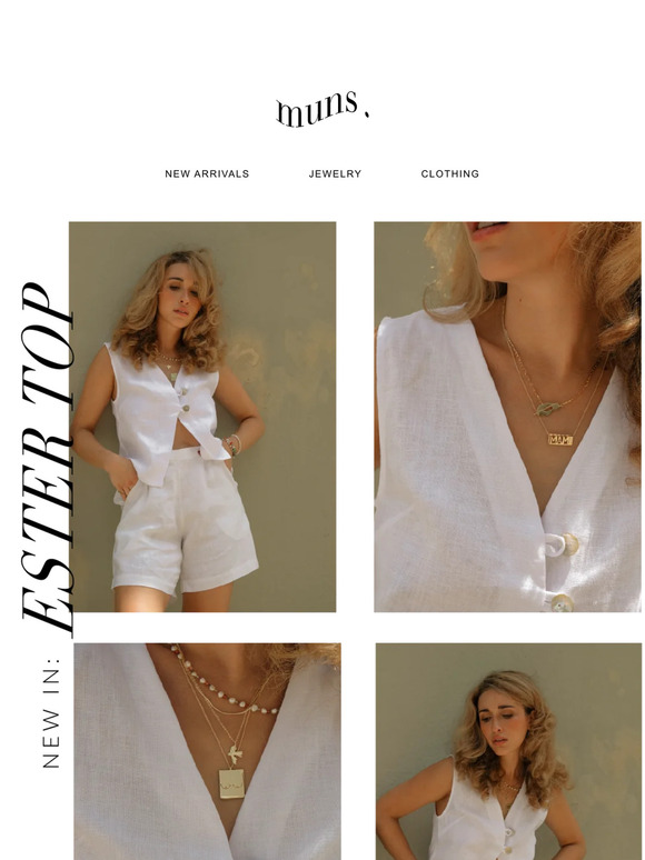 MUNS: New For You: Ester Top | Milled