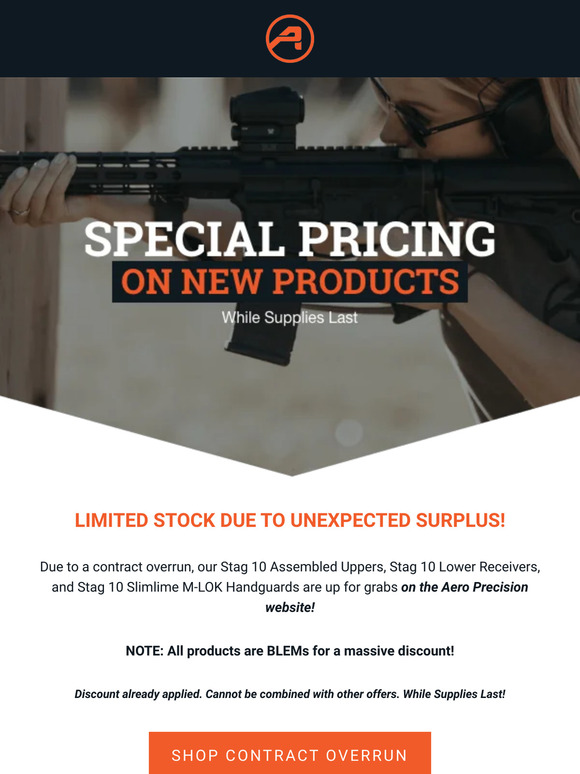 Aero Precision: 🔥 NEW CONTRACT OVERRUN BLEMS 🔥 Stag 10 Assembled Uppers ...