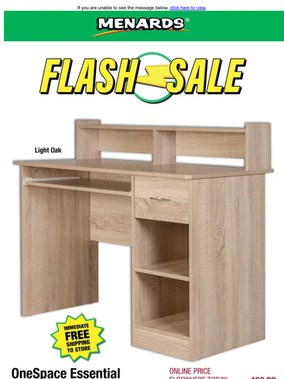 Menards: OneSpace Executive Desk with Hutch ONLY $29.99 After Rebate ...