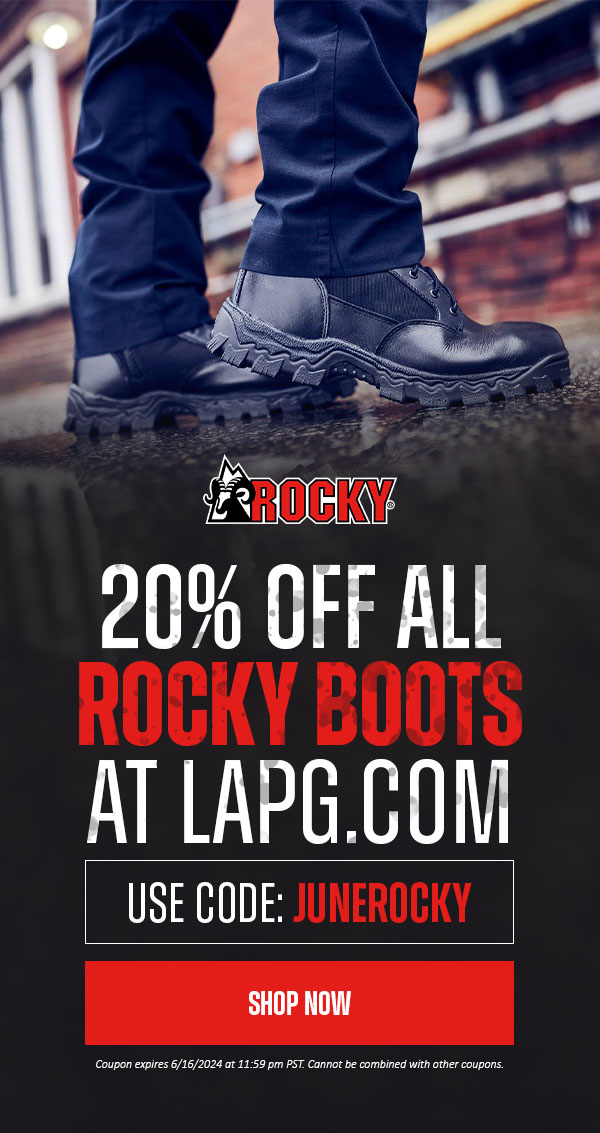 LA Police Gear: 20% off Rocky Boots coupon is still going | Milled