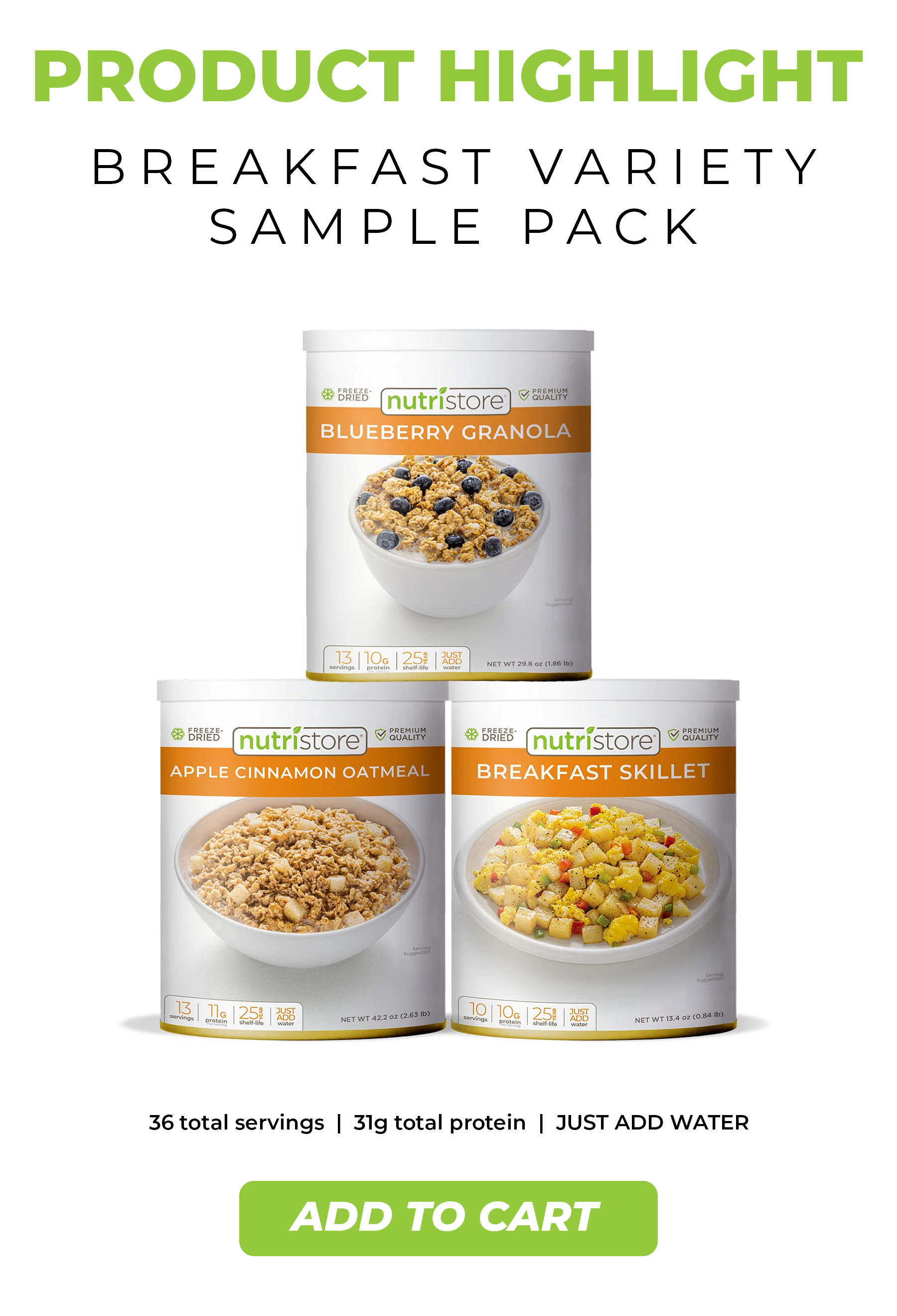 FoodStorage.com: Product Highlight: Breakfast Variety Sample Pack ⭐⭐⭐⭐⭐ ...