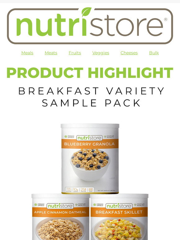 FoodStorage: Product Highlight: Breakfast Variety Sample Pack ⭐⭐⭐⭐⭐ ...