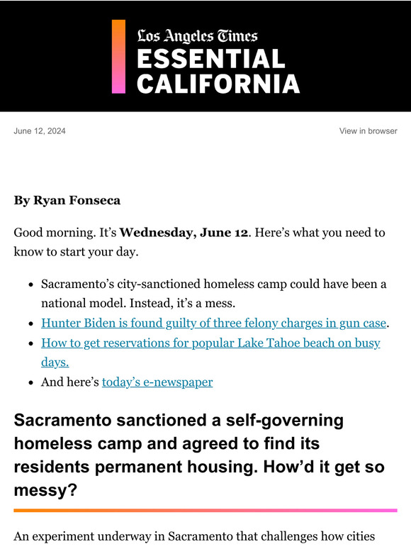 Los Angeles Times An Experiment On Homelessness Devolves Into Finger