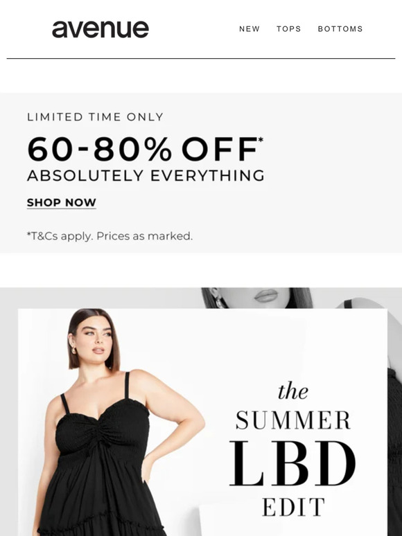 Avenue: The Summer LBD Edit With 60-80% Off* Absolutely Everything | Milled