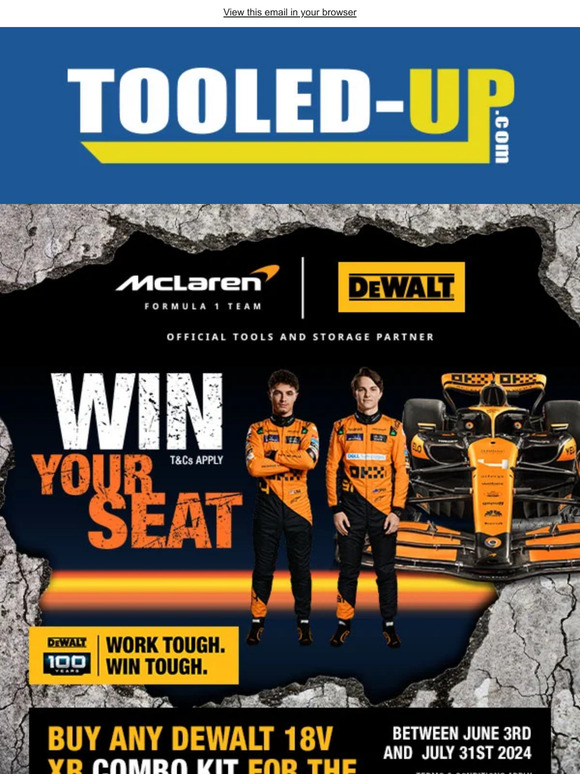 Tooled Up: Win Your Seat Prize Draw - DeWalt X McLaren | Milled