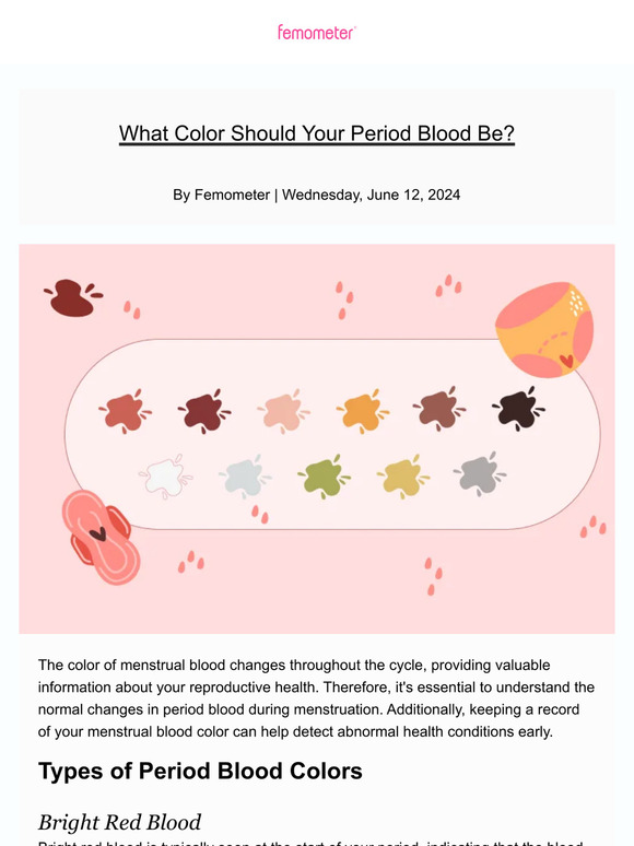 Femometer inc.: 🩸What Color Should Your Period Blood Be?👩‍⚕️ | Milled