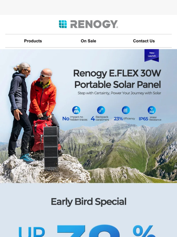 Renogy: New Release-Renogy E.FLEX 30W portable solar panel. | Milled