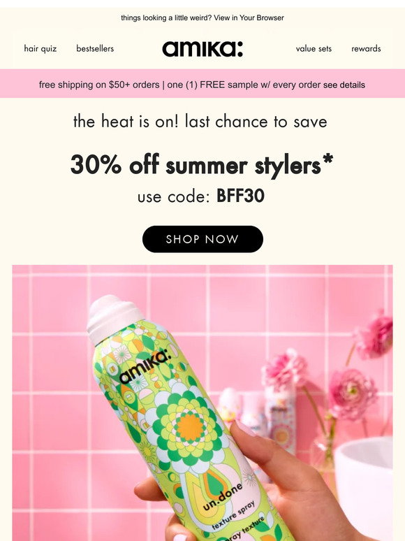 Amika: keep your cool 😎 the sale isn’t over…yet | Milled