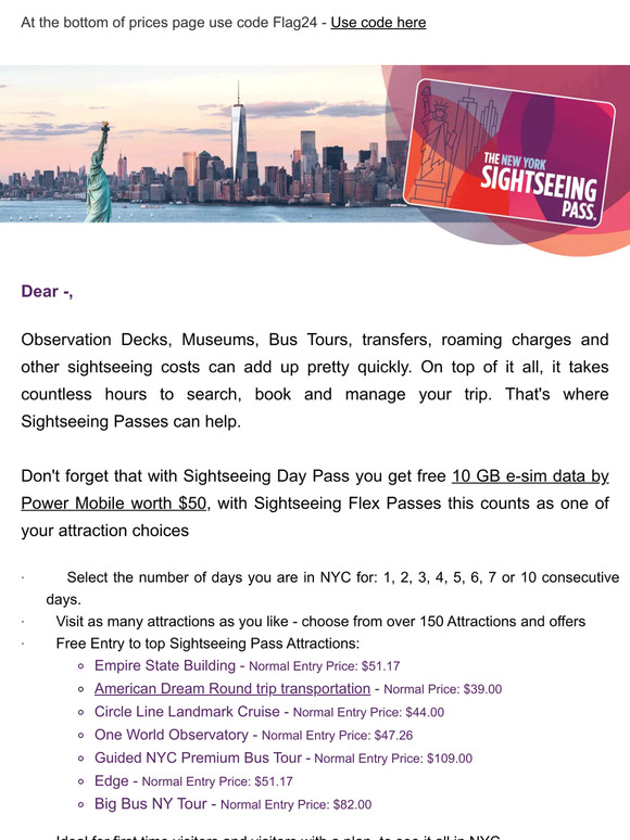 Sightseeing Pass: 💥 Flag Day Sale - use code flag24 & save even more | Milled