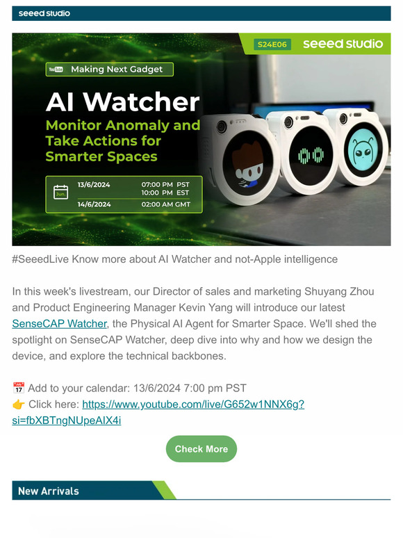Seeed Studio: ⚡️SeeedLive Know more about AI Watcher and not-Apple intelligence⏰Nvida Jeston ...