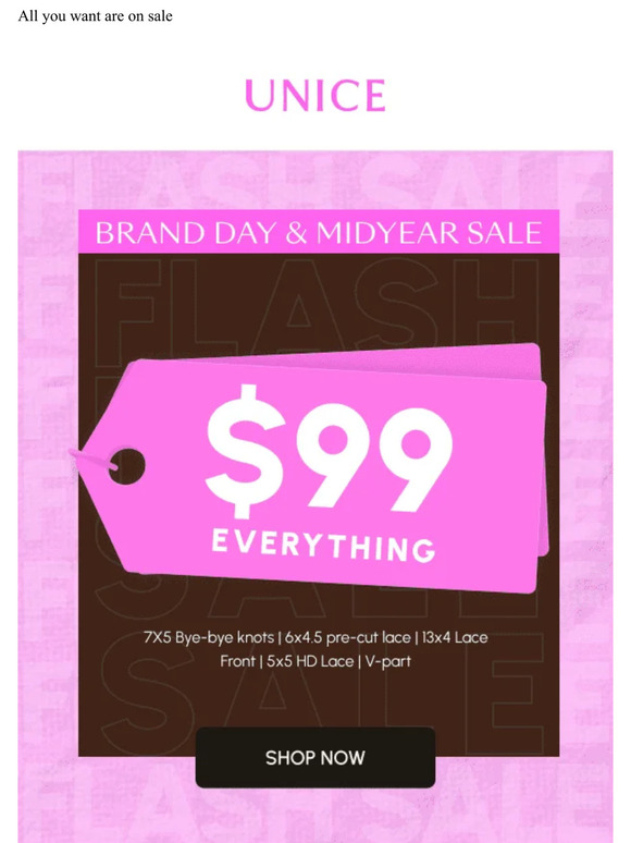 Unice [CPS]: $99 Everything: bye-bye knots wig, pre-cut lace wig, HD ...