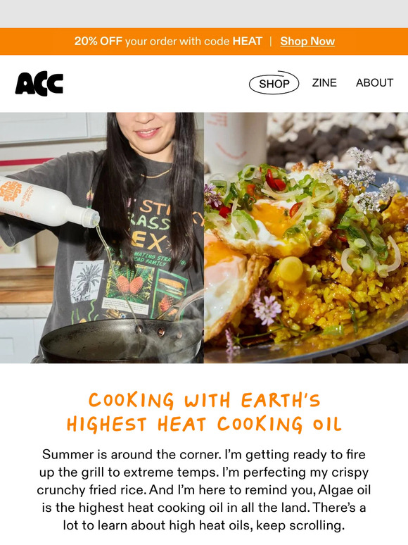 Algae Cooking Club: Earth's highest heat cooking oil. | Milled